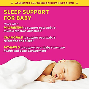 Pink Stork Baby Sleep Drops, Naturally Support Sleep Without Melatonin for Infants, Toddlers, and Kids, Aid Sleep with Chamomile and Magnesium, Baby Essentials for Bedtime, 1 oz, 30 Servings
