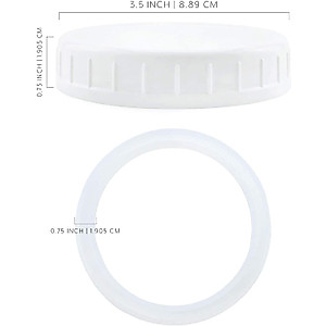 Cornucopia Wide Mouth Plastic Mason Jar Lids with Silicone Seal Rings (24-Pack Deluxe Set)