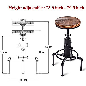 FUBIRUO Kitchen Table Set, 3 Piece Pub Table Set, Modern Round bar Table and Stools for 2, Bistro Bar Height Table Industrial Bar Stools Height Adjustable Easy Assemble for Kitchen Dining