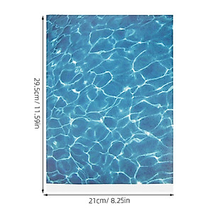 Lurrose 5 Sheets Pearlescent Ripple Stream Sheet Artificial Water Effect Sheet Panel Stream Pattern Lake River Diorama Scene Scenery for Home DIY Craft Art Blue