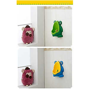 HGUIM Frog Pee Training,Toilet Pee Trainer with Funny Aiming Target Frog Pee Training, Urinals for Boys (Blue)