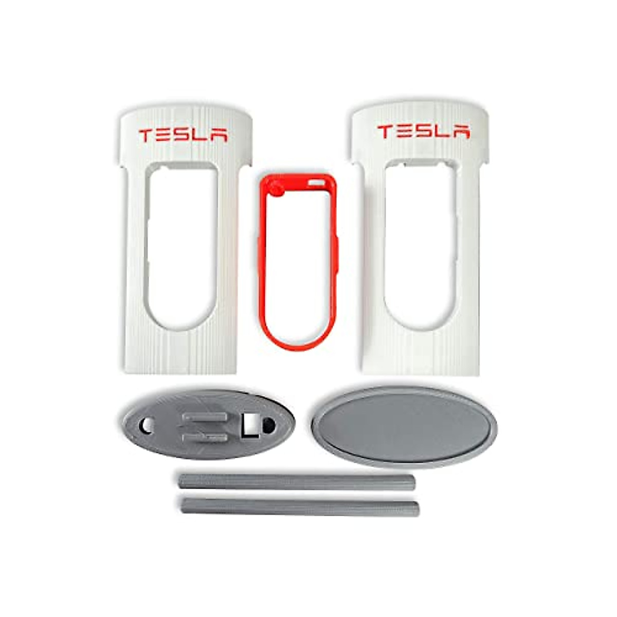 Desktop Supercharger Replica Charging Station, Supercharger Station - Fits USB-C Cables for Android and iPhone (Red)