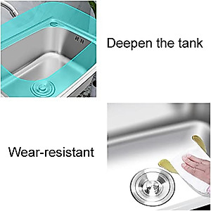 Single Bowl Stainless Steel Commercial Kitchen Sink, Free Standing Utility Sink Single Bowl Rectangle Wash Vegetable Basin For Garage Restaurant Laundry Room Outdoor (With Faucet 42*37*20.2CM)