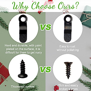 MroMax 30Pcs Picture Frame Turn Buttons Metal Photo Frame Backing Clips 0.91 inch Bow Shape with Screws Picture Frame Fasteners Parts for Hanging Pictures, Photos, Drawings and Posters Type 2 (Black)