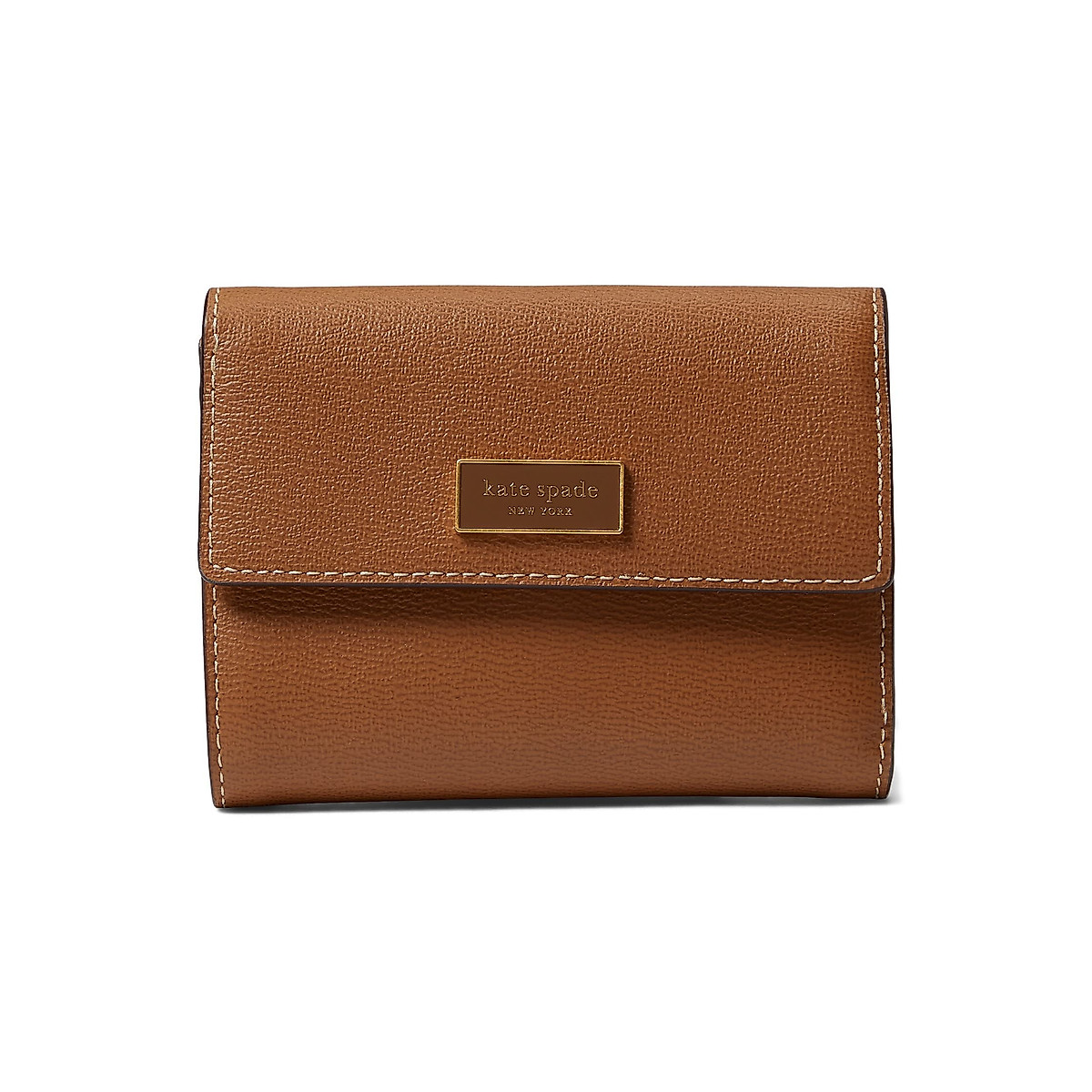 Kate Spade New York Katy Textured Leather Bifold Flap Wallet Allspice Cake One Size