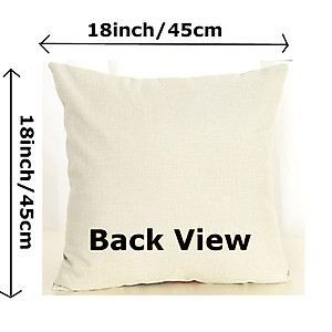 NATU-I Nature-Style Heart Pillowcase Covers 18x18 Throw Pillow Covers Square Decorative Cushion Cover Home Living Room Bed Garden (Pterophyta and Words)