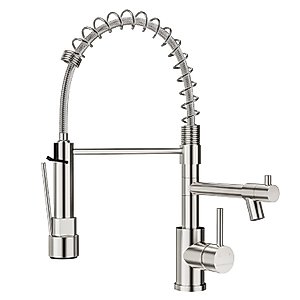 Kitchen Faucets,Craftespirit Kitchen Faucet with Pull Down Sprayer Kitchen Sink Faucet Brushed Nickel Kitchen Faucet with Sprayer