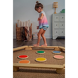 Avenlur Majesty Wooden Balance Beam, Stepping Stones, Obstacle Course - Montessori Waldorf Style Indoor Gym Playset for Kids, Toddlers & Children (2-8 yrs) - Enhance Coordination and Motor Skills