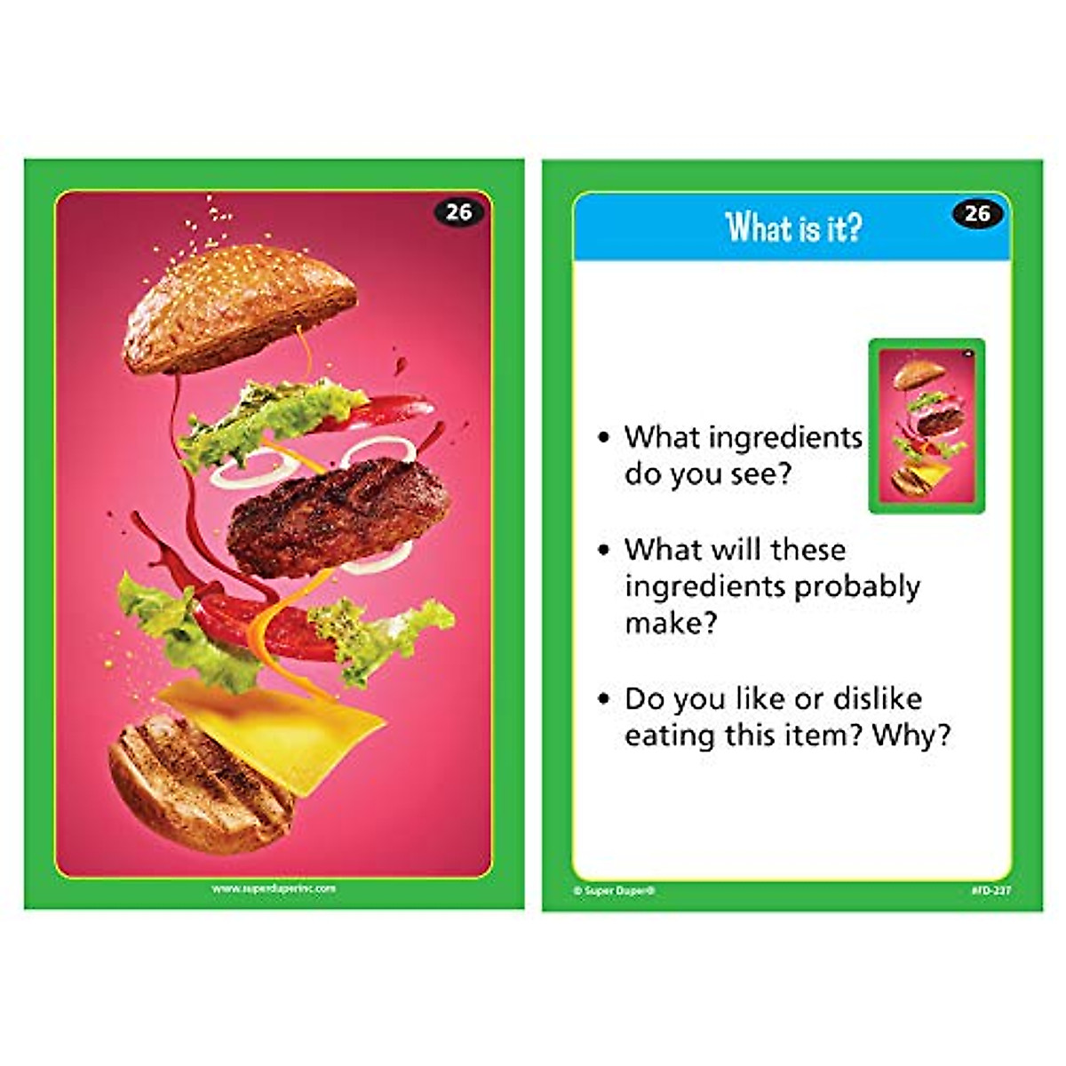 Super Duper Publications | Photo Understanding Inferences and More! Super Fun Deck | Critical Thinking Flash Cards | Great for Autistic Children | Ask Literal, Inferential, or Expansion Questions