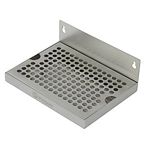 "Kegco SEWM-86 8"" Wall Mount Drip Tray - No Drain", Stainless Steel (1)
