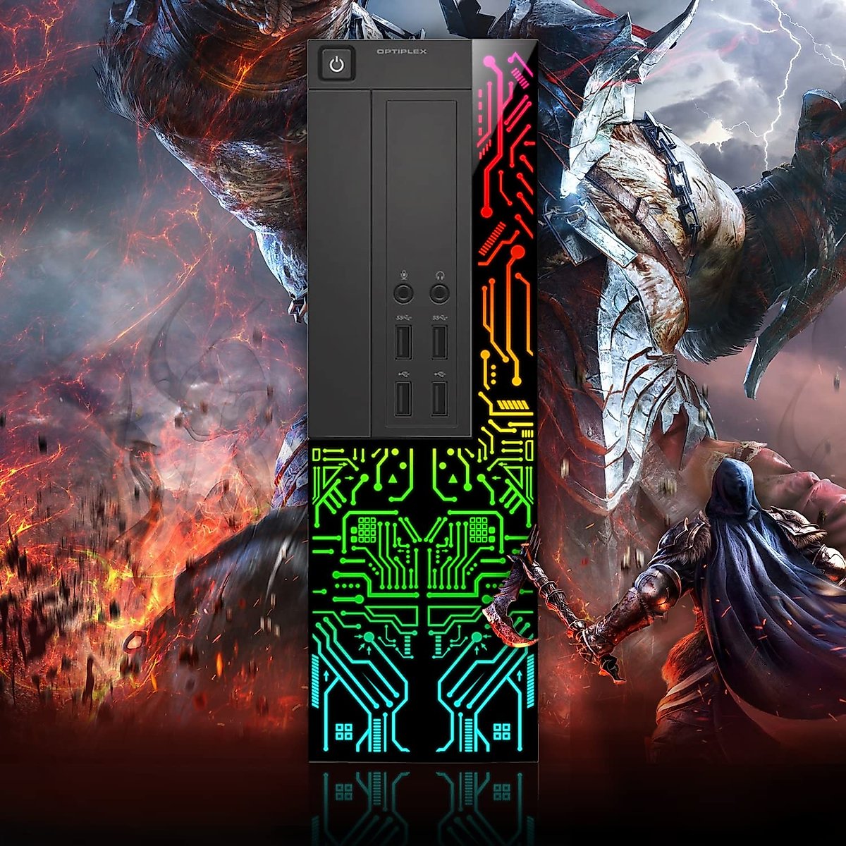 Dell OptiPlex Desktop Computer | Quad Core Intel i5 Up to (3.6GHz) | 16GB DDR3 RAM 1TB SSD | RGB Gaming Keyboard & Mouse | AMD RX 550 4GB GDDR5 | RGB Light PC | WiFi Windows 10 (Renewed)