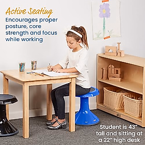 ECR4Kids ACE Active Core Engagement Wobble Stool, 15-Inch Seat Height, Flexible Seating, Blue
