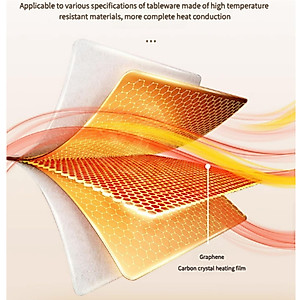 Tempmaster Adjustable Warming Tray, Roll up Heating Tray for Food Electric Warming Tray with Adjustable Temperature, Heating Tray with Nano Coating Silicone Heating Mat for Food, Daily Use (White, 1)