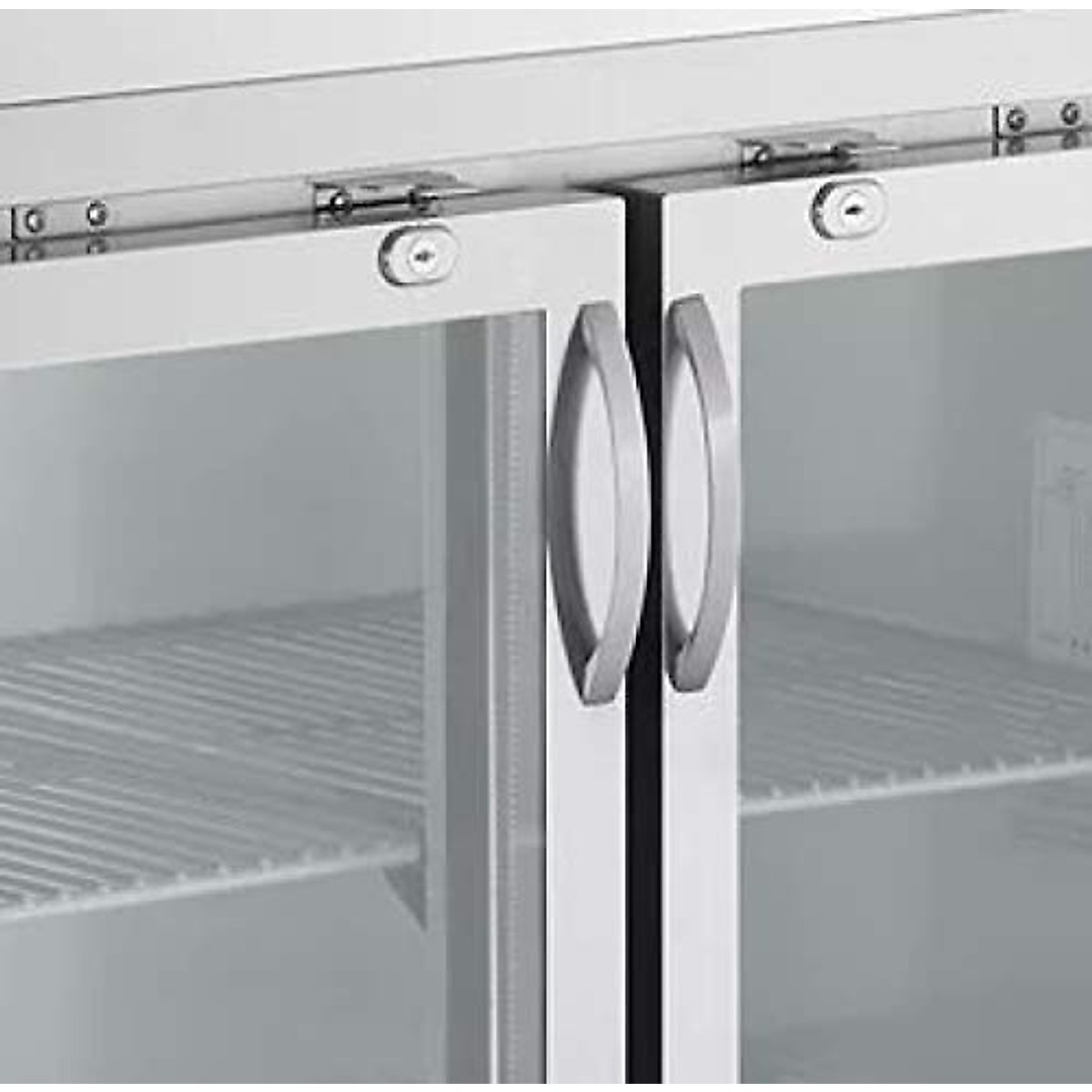 PEAKCOLD 2 Glass Door Commercial Back Bar Cooler; Stainless Steel Under Counter Refrigerator; 60" W