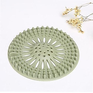 Ruluti 2pc Sink Sewer Filter Silicone Floor Drain Strainer Water Hair Stopper Bath Catcher Shower Cover Kitchen Bathroom Anti Clogging