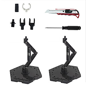 Model Display Shelf,Model Display Rack,Suitable for Gundam Model Stand Action Figure Stand and HG, MG and RG Model Character Display Stand. (Two)
