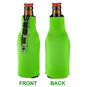 Funny Guy Mugs Premium Plain Collapsible Neoprene Bottle, Mullti-Colored, Set of Four With Bottle Openers