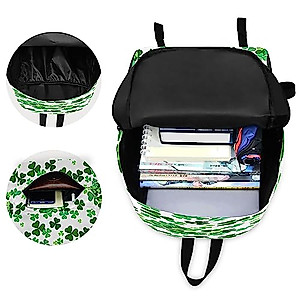 GAIGEO St Patricks Day Shamrock Large Laptop Backpack, Backpack Hiking, College Backpack with Laptop Compartment, Backpack for Work