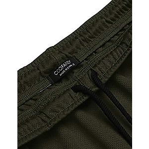 COOFANDY Men's 3 Pack Gym Workout Shorts Mesh Weightlifting Squatting Pants Training Bodybuilding Jogger with Pocket,Black/Army Green/Navy Blue,Medium