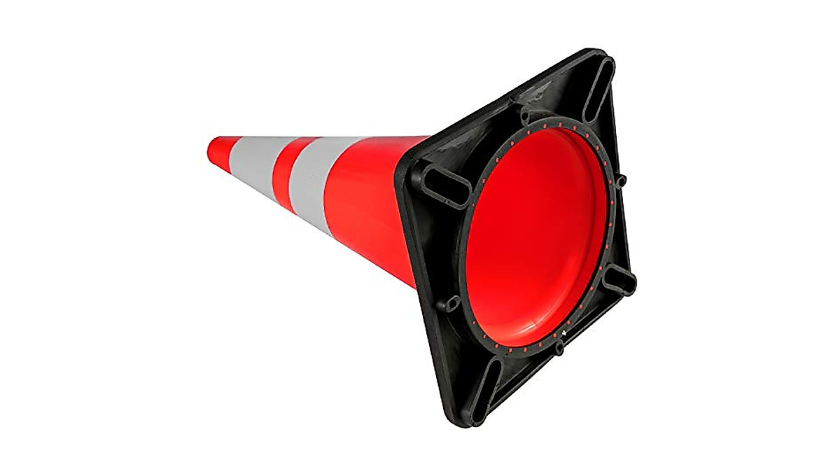 VEVOR 36-Inch Traffic Cones with Reflective Collars, 6 Pack | Safe Road ...