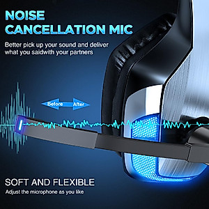 WolfLawS Gaming Headset for Xbox Series X/S, Xbox One, PS5, PS4, PC, Switch, Over Ear Headphones with Noise Isolating Mic, Bass Surround Sound, Memory Foam Ear Pads