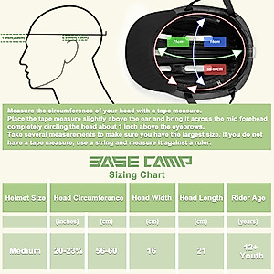BASE CAMP Adult Bike Helmet for Men Women Cycling Helmet with Removable Visor & Pads for Urban Commuter Adjustable M Size