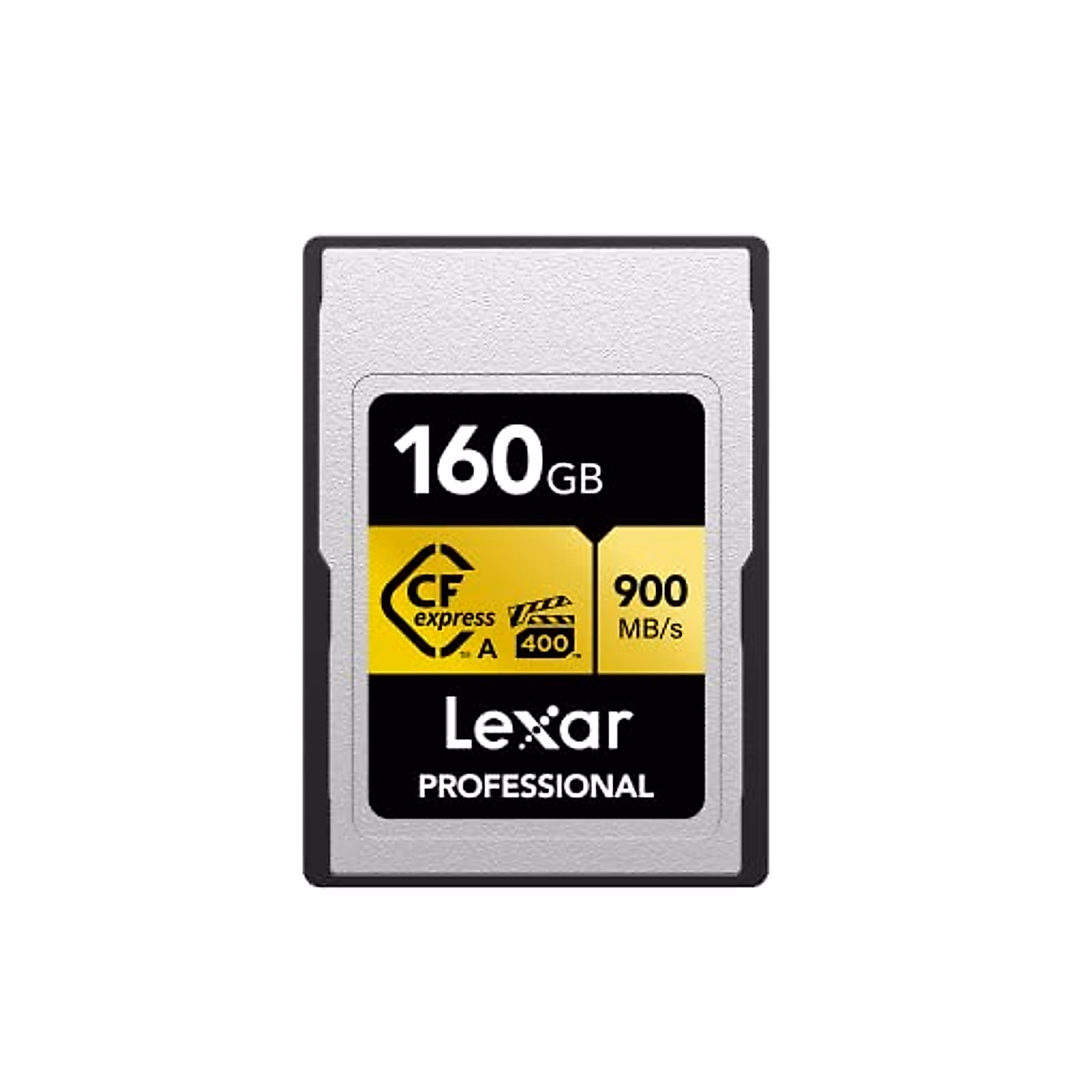 Lexar 160GB Professional CFexpress Type A Gold Series Memory Card, Up to 900MB/s Read, Cinema-Quality 8K Video, Rated VPG 400 (LCAGOLD160G-RNENG)