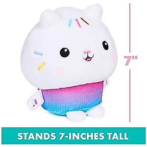 Gabby’s Dollhouse, 7-inch Cakey Cat Purr-ific Plush Toy, Kids Toys for Ages 3 and up