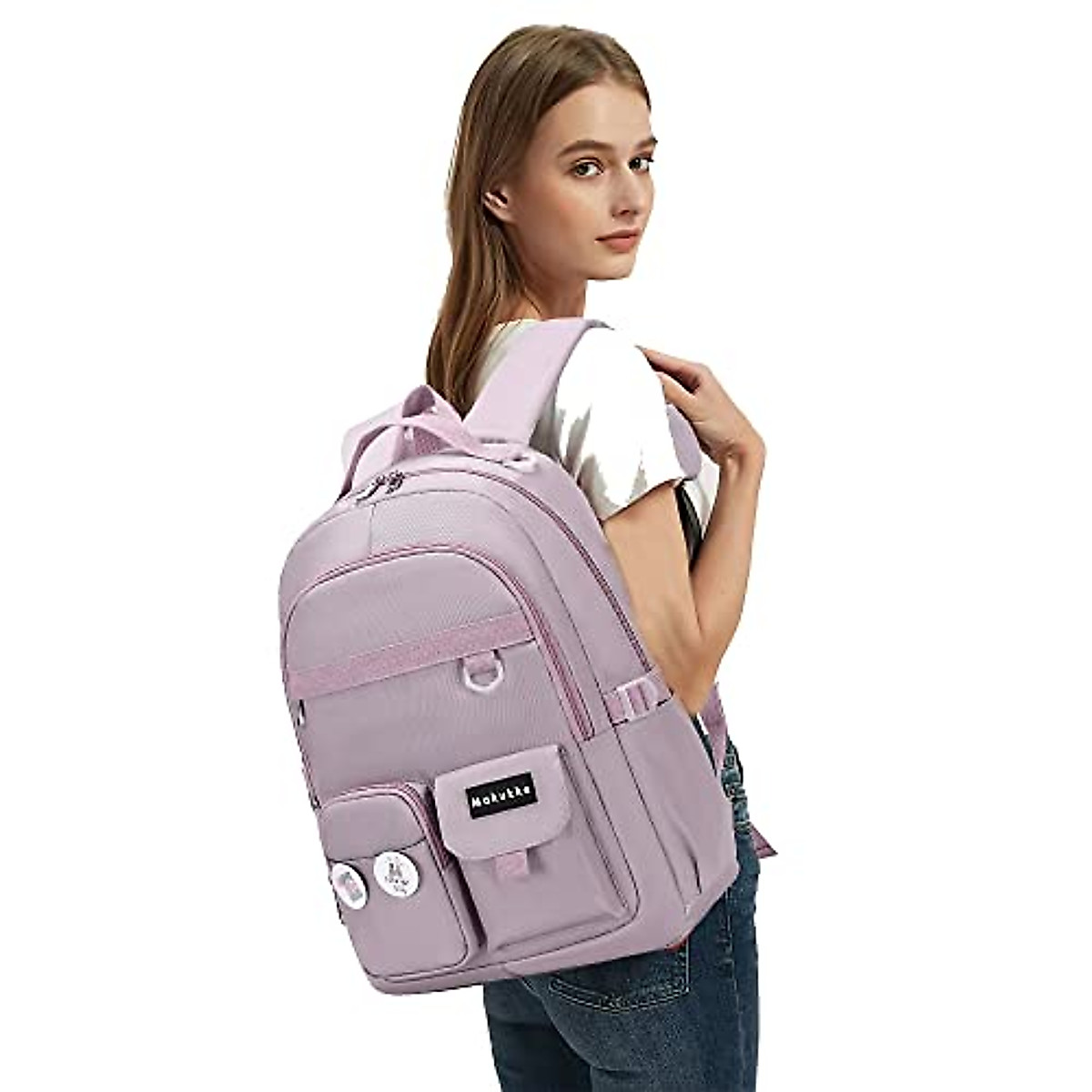 Makukke School Backpack for Women, Laptop Backpack 15.6 Inch College School Bag Anti Theft Travel Daypack Bookbag for Girls