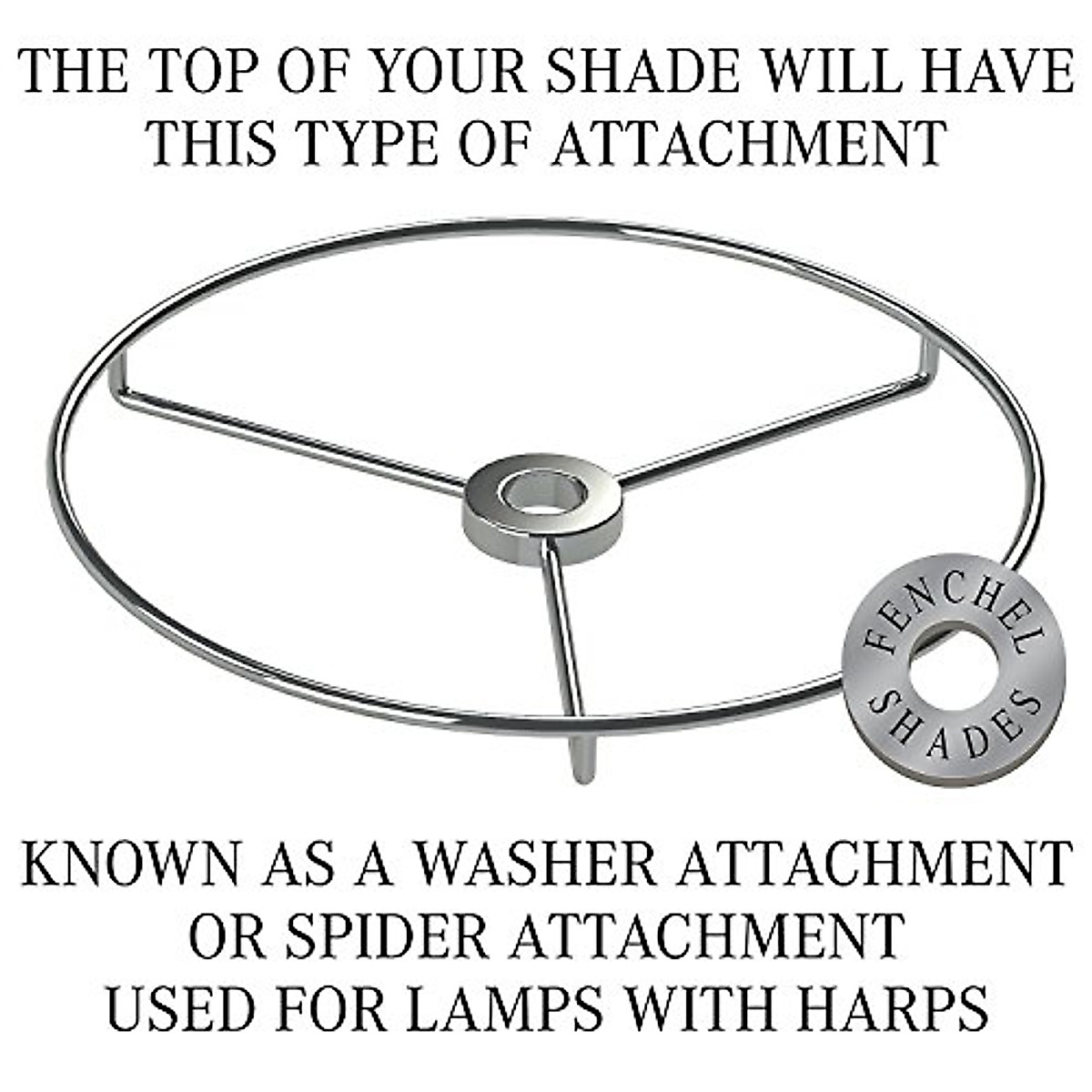 FenchelShades.com 18" Top Diameter x 18" Bottom Diameter 13" Height Cylinder Drum Lampshade USA Made (Linen White)