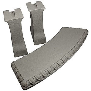 EMSCO Group Garden Bench – Natural Granite Appearance – Made of Resin – Lightweight – 12” Height