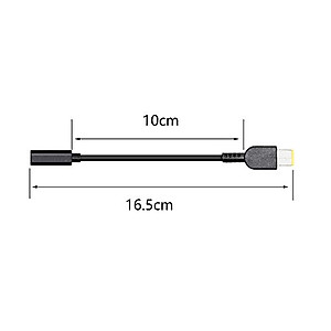 CERRXIAN 15cm 65W PD USB Type C Female Input to Slim Tip Power Charging Cable for Lenovo Thinkpad E440 E450 E550 E560 T430 T440 T440S Lenovo Yoga 13 Yoga 11S(Square s)