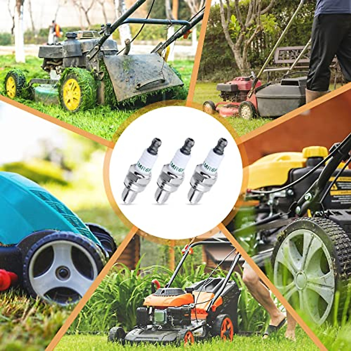 Haishine 3 Pack CMR6H Spark Plugs, NGK (3365) Carded Spark Plug OEM Replacement Parts Fits for Stihl FS90 FS100 FS110 HL90 HL110 HT100 KM90 BR500 Trimmer Weedeater