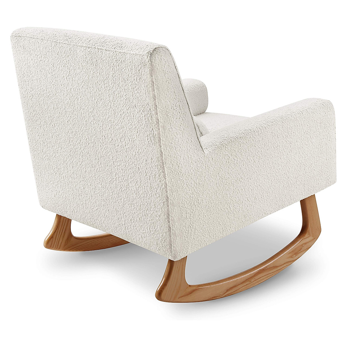 Nursery Works Sleepytime Rocker in Ivory Boucle with Light Legs, Wood, Foam, Greenguard Gold and CertiPUR-US Certified
