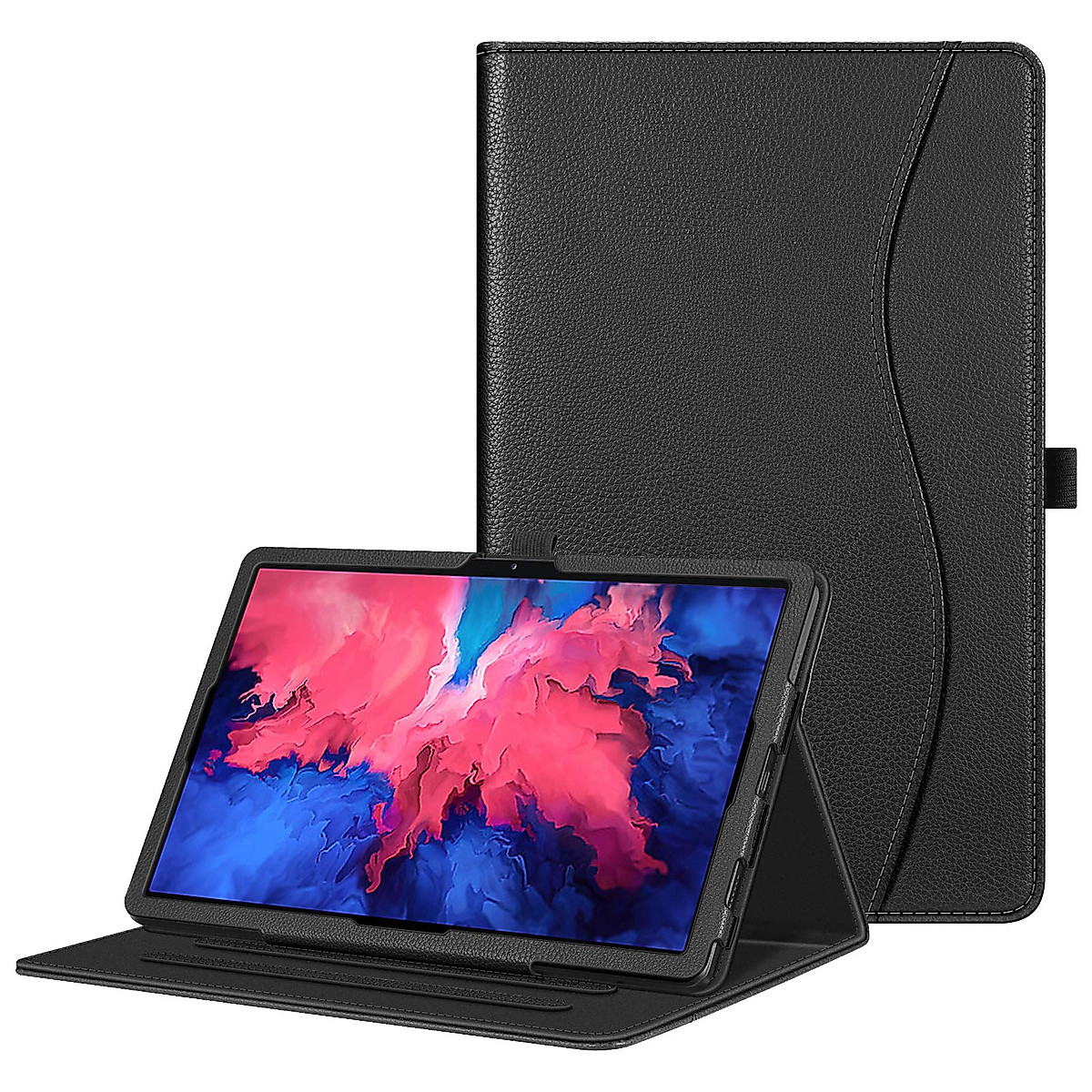 Fintie Case for Lenovo Tab P11 Plus Case 2021, Multi-Angle Viewing Folio Cover with Pocket, Auto Wake/Sleep, Black