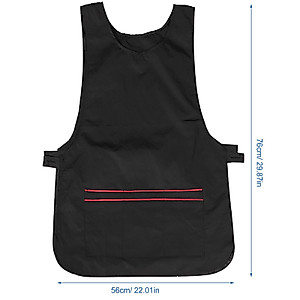 Milisten Hairdresser Apron Salon Aprons Waiters Sleeveless Workwear Vest Black
