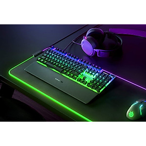 SteelSeries Apex Pro HyperMagnetic Gaming Keyboard — World's Fastest Keyboard — Adjustable Actuation — OLED Screen — RGB – USB Passthrough​ - American QWERTY Layout - Standard