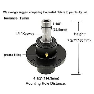 q&p Outdoor Power 48" Deck Spindle Assembly Bracket Replace Scag 46400 46020 Rotary 9153 Stens 285-597 461663 46631 Includes Grease Fitting fits All Scag mowers Using cast Iron Spindle housing
