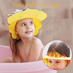 Baby Shower Cap Adjustable Silicone Shampoo Bath Cap Visor Cap Protect Eye Ear for Infants Toddlers Kids Children