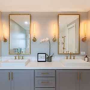 TORCHSTAR LED Vintage Filament Bulb T300, 9W 11.69Inch Long Tubular Edison Light Bulbs, E26 Base, Dimmable T10 Filament Decorative Bulb for Wall Lamp, Amber Glass, 2000K Soft Warm, ETL/FCC, Pack of 4