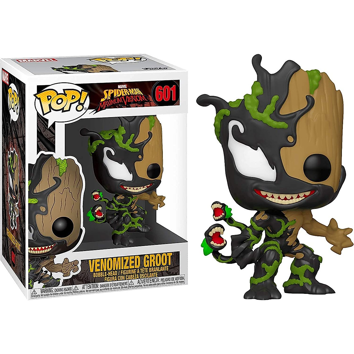 POP Marvel: Venom - Venomized Toddler Groot Funko Pop! Vinyl Figure (Bundled with Compatible Pop Box Protector Case) Multicolored 3.75 inches