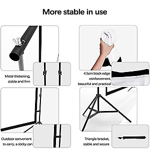 Projector Screen and Stand, 84/100/120 inch 16:9 HD 4K Thickened Wrinkle-Free Portable Movies Screen, for Indoor Outdoor Home Theater Backyard Camping,100in