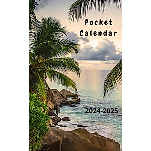 Pocket Calendar 2024-2025 For Purse: 2-Year Schedule Monthly Organizer from January 2024 to December 2025 Small Size