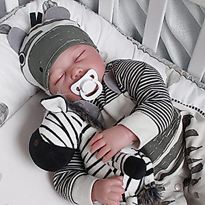 CHAREX Sleeping Reborn Baby Dolls, 22 Inch Lifelike Newborn Baby Boy Doll, Realistic Weighted Baby Toddler, for Kids Age 3+