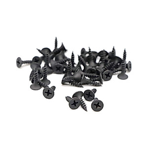IMScrews 100pcs #6 x 5/8" Flat Head Phillips Drywall Screws Fine Thread Sharp Point Wood Screw, Carbon Steel 1022A, Black Phosphate