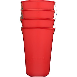 Preserve Everyday 16 Ounce Cups, Set of 4, Pepper Red
