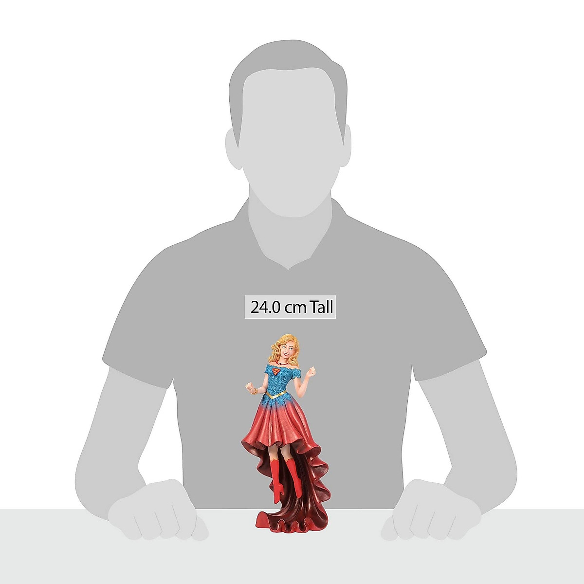 Enesco DC Comics Couture de Force Supergirl Figurine, 9.48 Inch, Multicolour, 5 Count