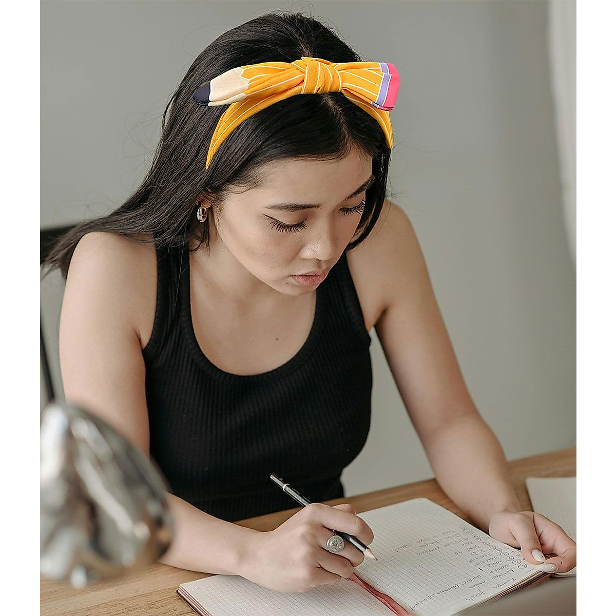 SKIRIFLA Back to School Teacher Hairband for Women, Pencil Headband Accessories, Teacher Supplies, End of Year Teacher Gifts from Student, Hair Styling