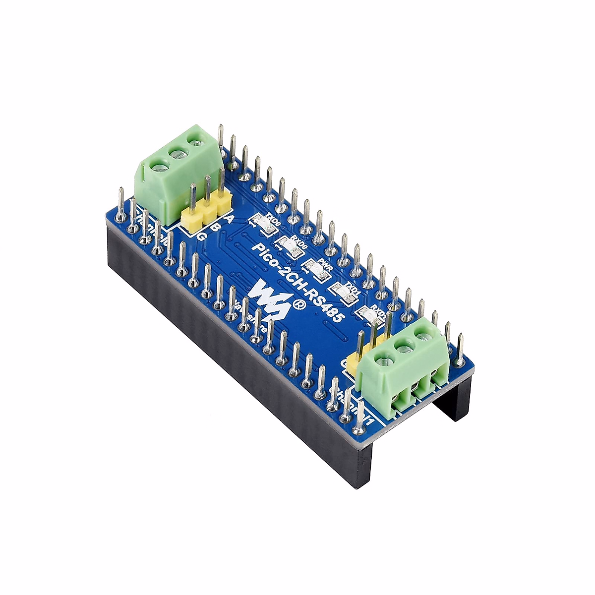 Waveshare 2-Channel RS485 Module Expansion Board for Raspberry Pi Pico, SP3485 Transceiver, UART to RS485, 300500000bps BAUDRATE