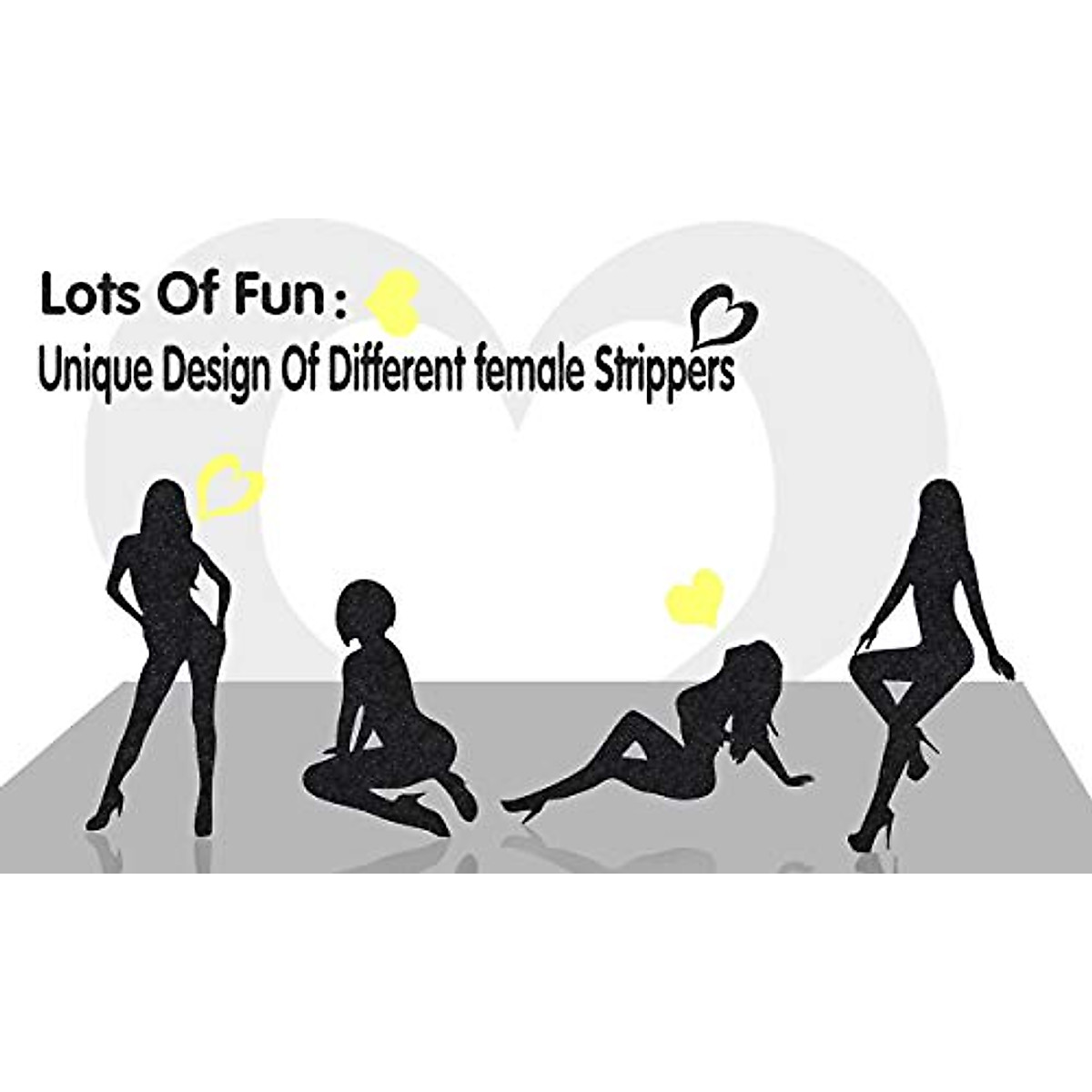 KAPOKKU Handmade Glitter Funny Banner Female Dancers Strippers Banner for The Bachelor Bachelorette Party Naughty Dirty Hen Party Engagement Bridal Shower Valentines Day Wle Dancers Strippers Banner